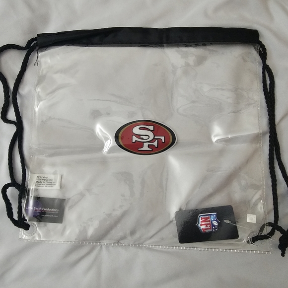 NFL | Bags | Nfl 49ers Clear Plastic Drawstring Tote Backpack | Poshmark